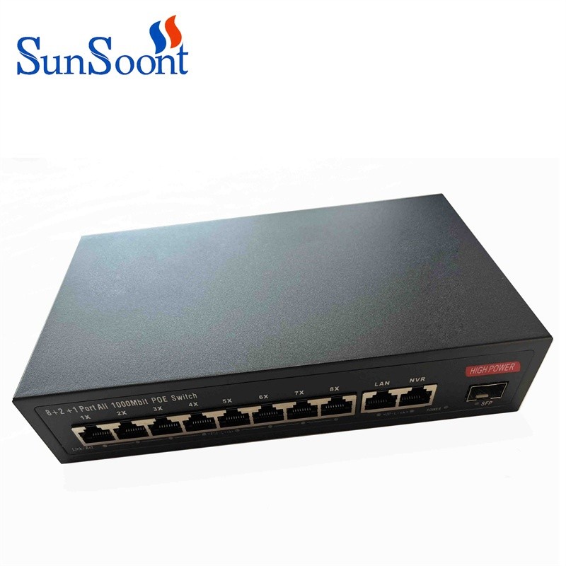8+2+1 8 ports gigabit POE switch