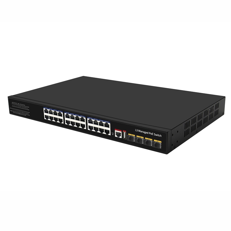 28 Port 10G Uplink 24 Port Gigabit L3 Managed Ethernet POE Switch ...