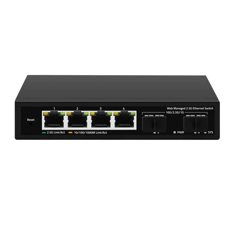 6 Port 10G Uplink 2.5G Web Managed Ethernet Switch