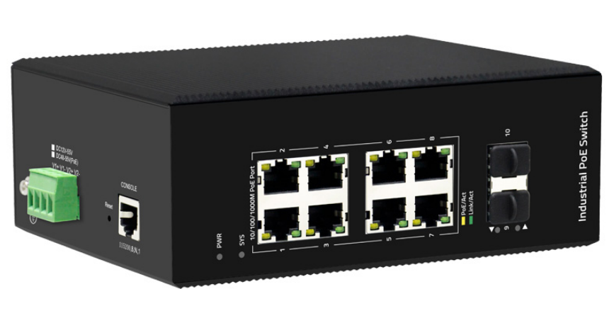 10 Ports Gigabit Managed Industrial PoE Switch